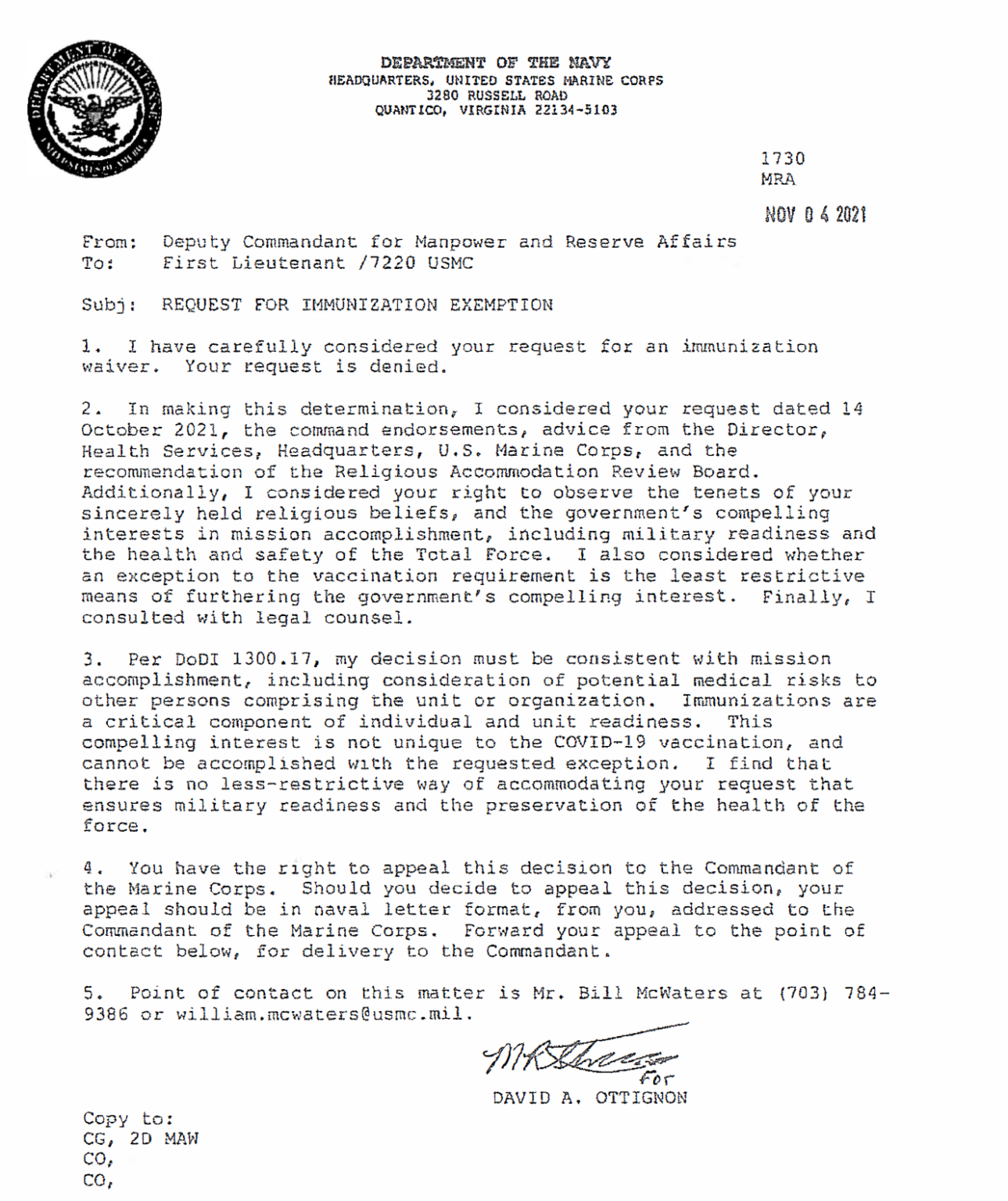 DoDIG memo to SECDEF highlights deliberate violation of Federal Law ...
